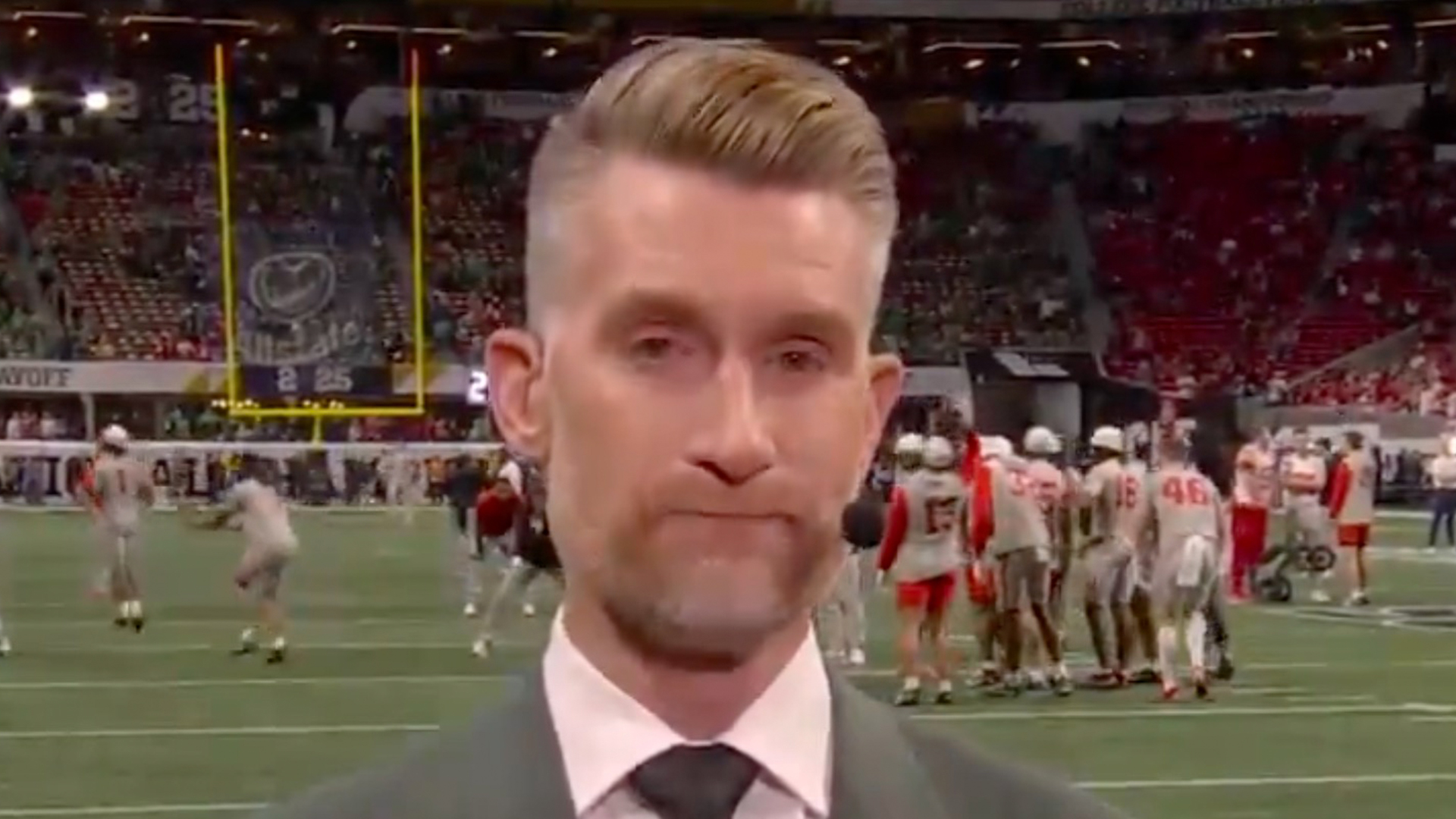 Marty Smith's emotional breakdown on live TV before Ohio State-Notre ...